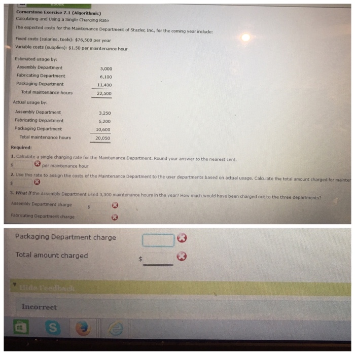 Solved Calculating and Using a Single Charging Rate The | Chegg.com