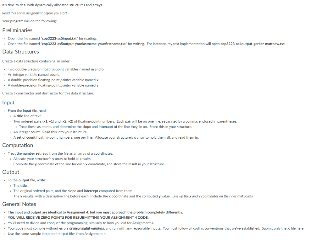 Program must be written in C. | Chegg.com