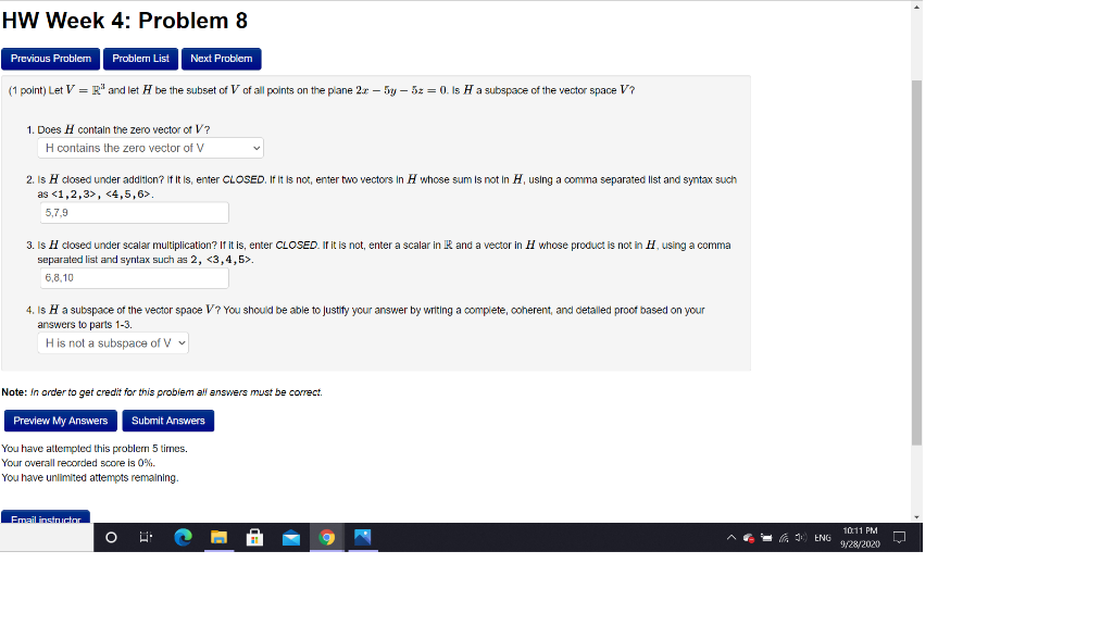 Solved HW Week 4: Problem 8 Previous Problem Problemn List | Chegg.com