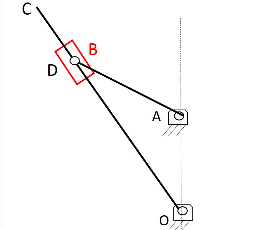 Solved A crank and slotted lever mechanism is shown in | Chegg.com