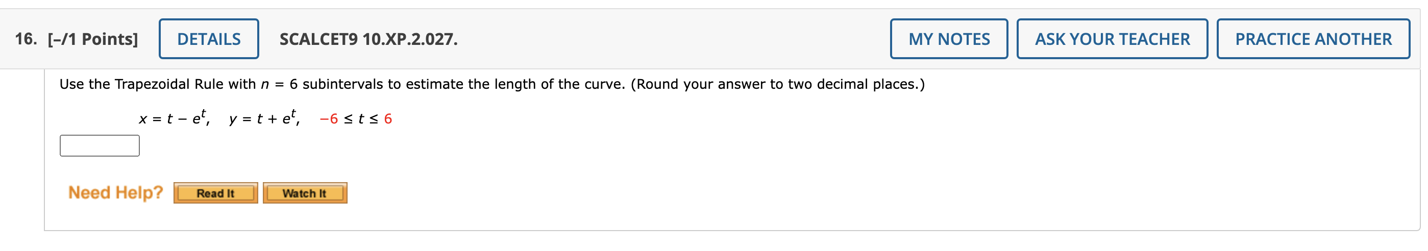 Solved Use the Trapezoidal Rule with n=6 subintervals to | Chegg.com