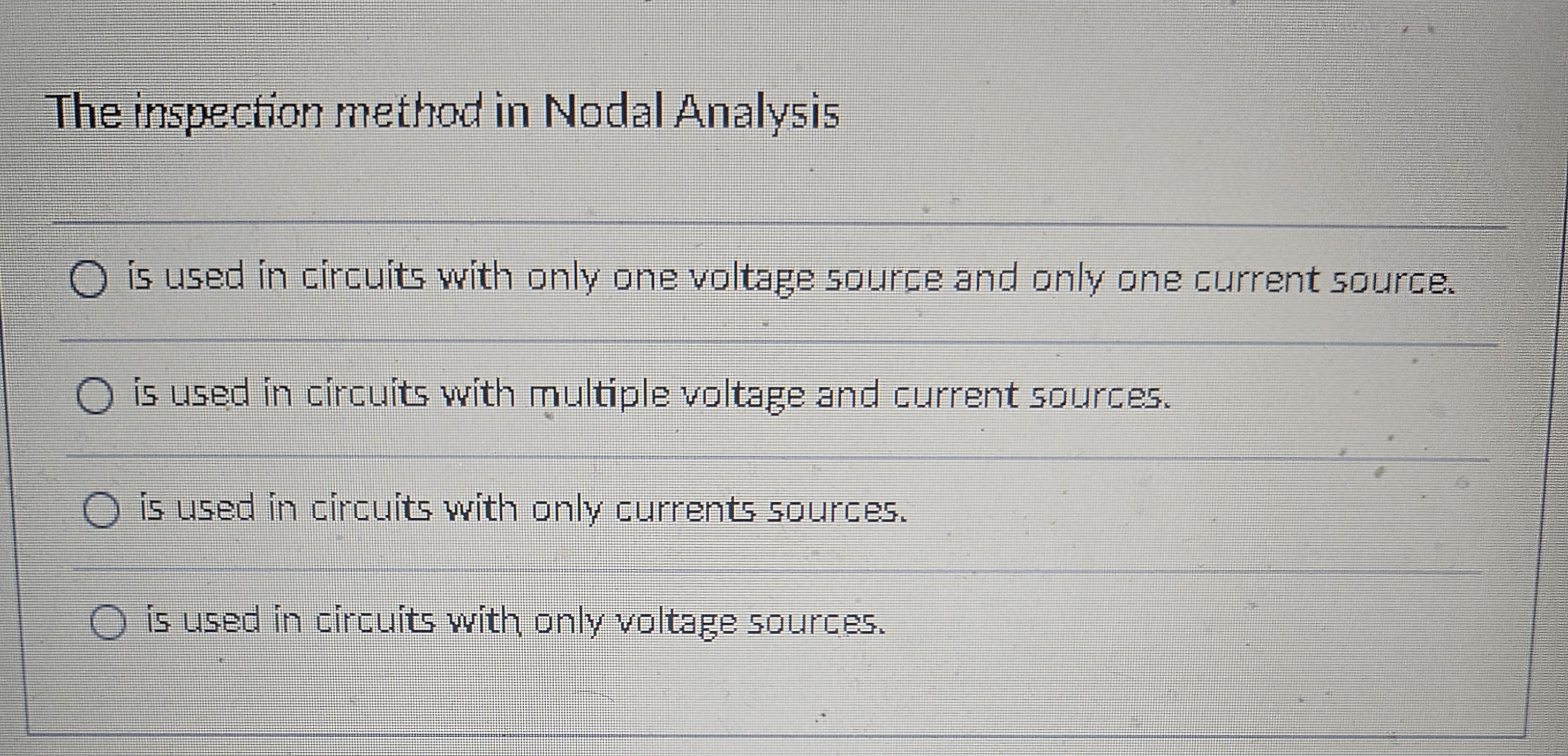 The inspection method in Nodal Analysisis used in | Chegg.com
