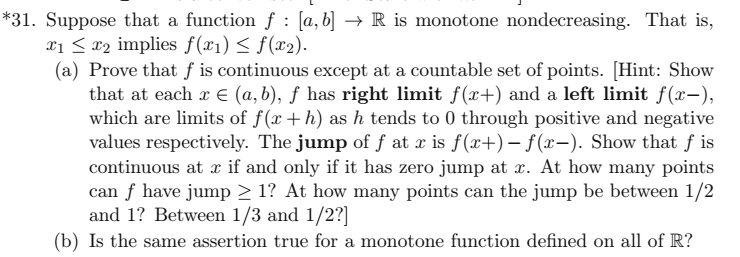 Solved *31. Suppose that a function f : [a, b] → R is | Chegg.com
