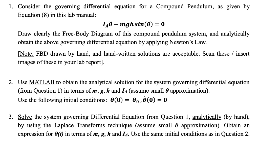 Solved 1. Consider the governing differential equation for a | Chegg.com