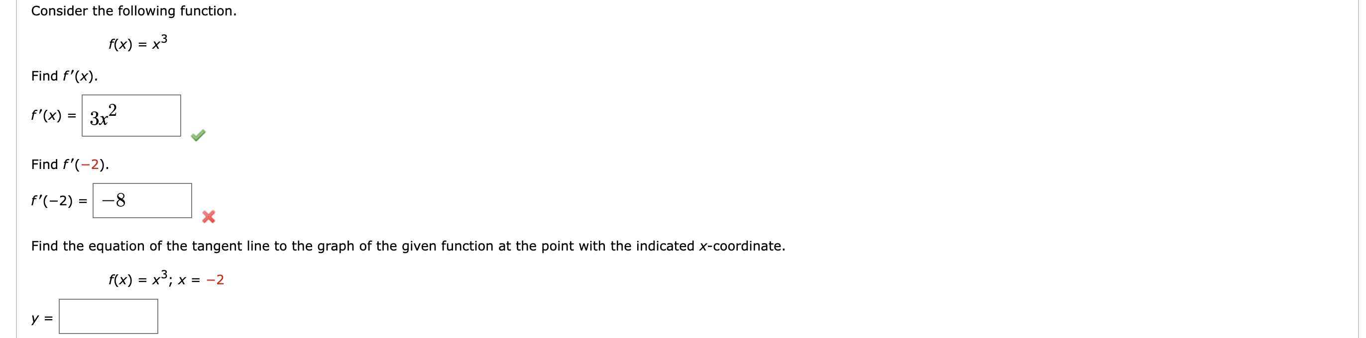 Solved Consider the following function. f(x)=x3 Find f′(x) | Chegg.com