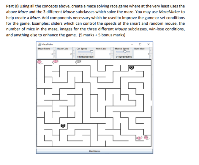 Solved Question 4 - The Maze-ing Race (30 marks, plus 5 | Chegg.com