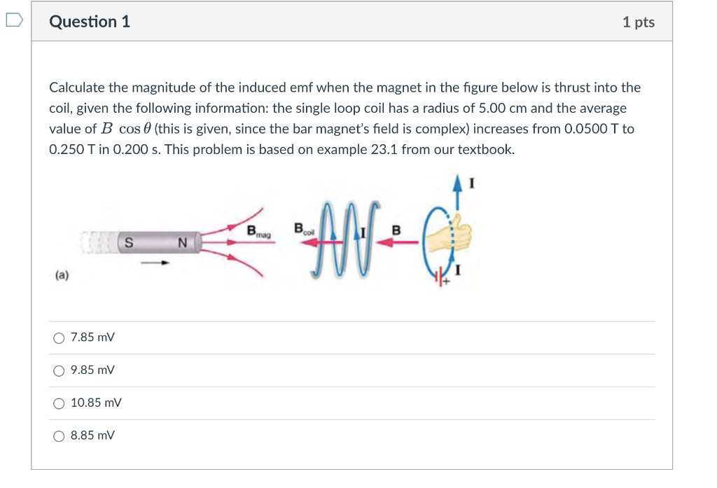 Solved Calculate the magnitude of the induced emf when the | Chegg.com