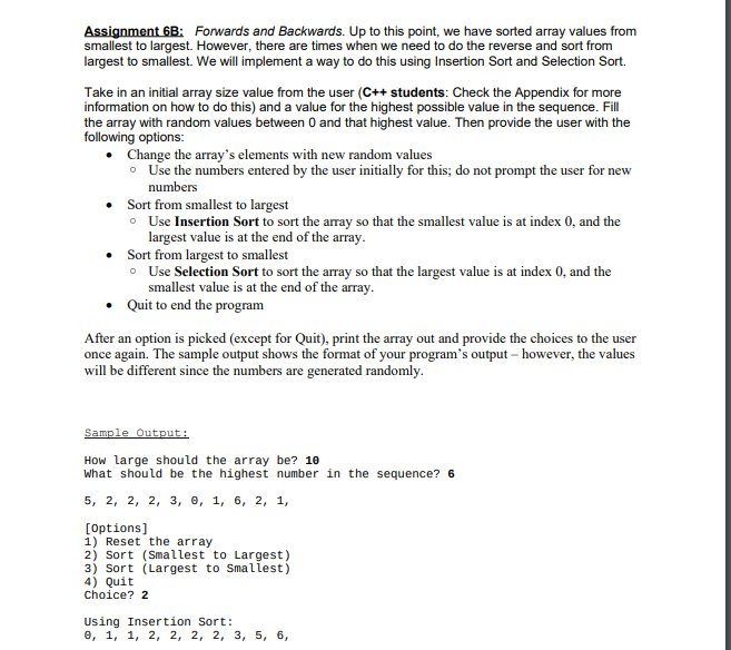 Solved Assignment 6B: Forwards and Backwards. Up to this | Chegg.com