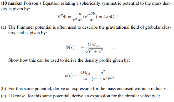 Solved (10 marks) Poisson's Equation relating a spherically | Chegg.com