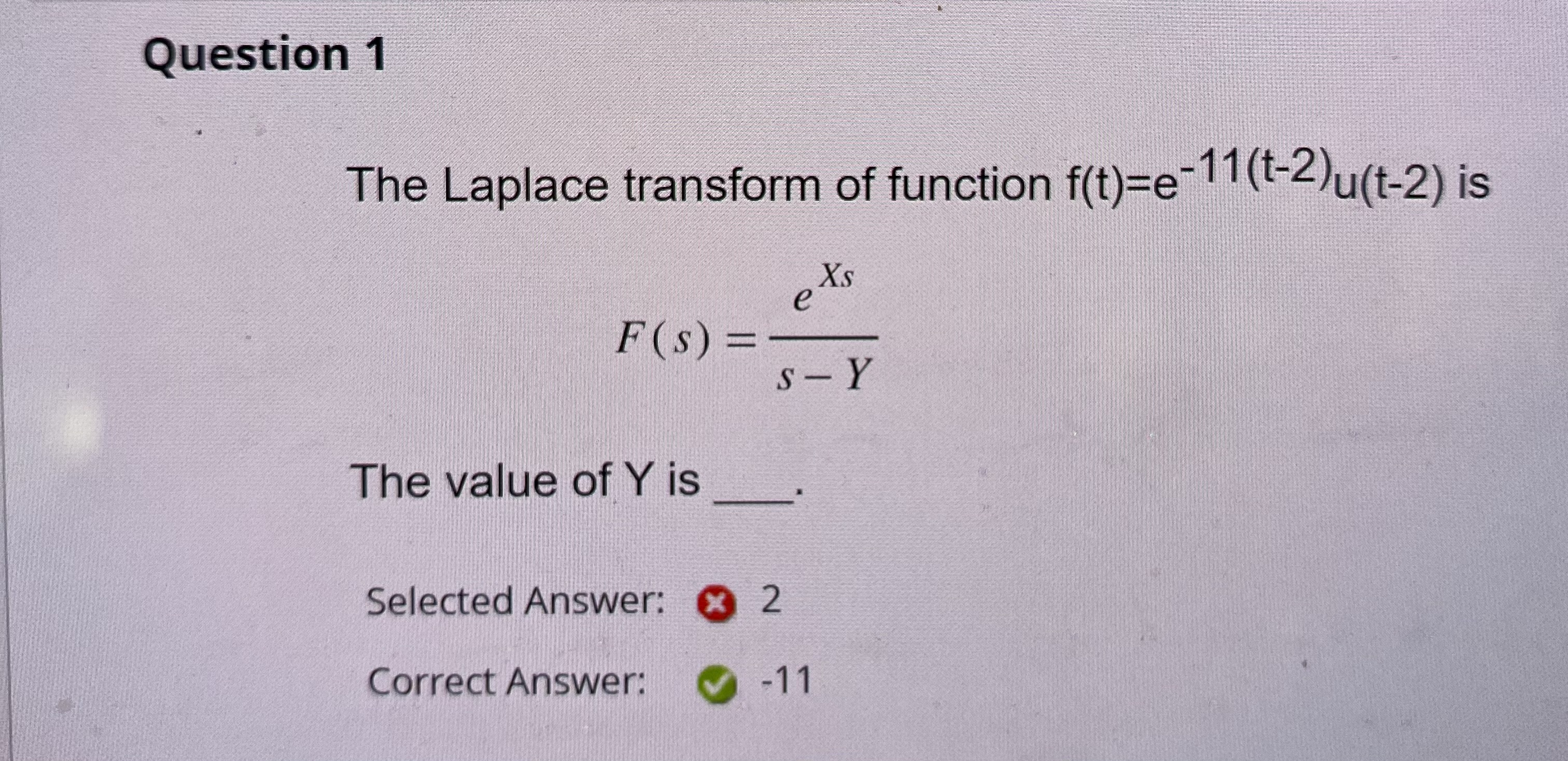 Solved The Laplace transform of function | Chegg.com