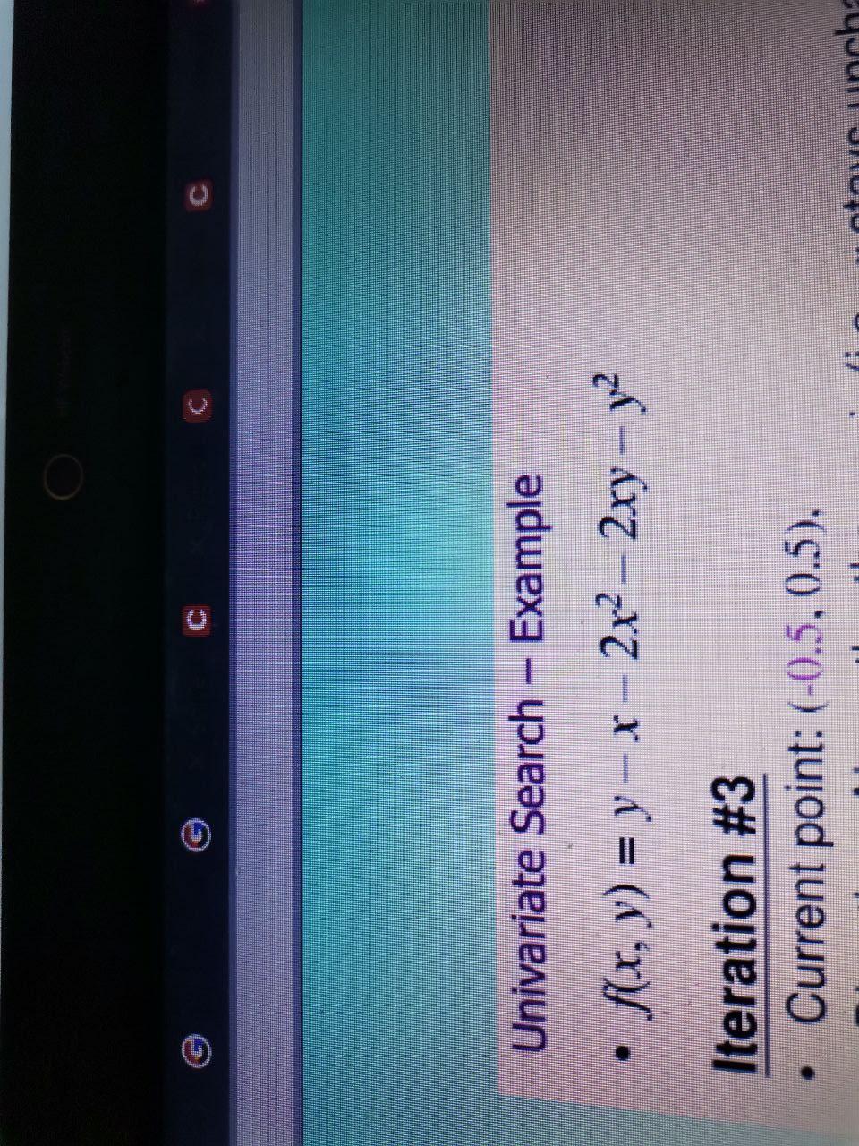 Solved F X Y Y−x−2x2−2xy−y2 Iteration 3 Current Point
