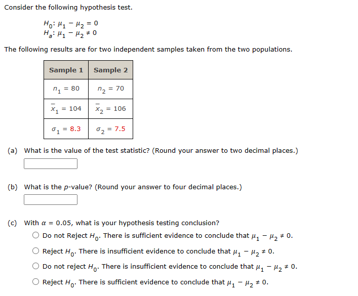 Solved Consider the following hypothesis test. | Chegg.com