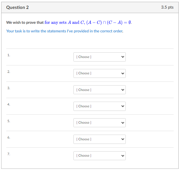 Solved We wish to prove that for any sets A and | Chegg.com