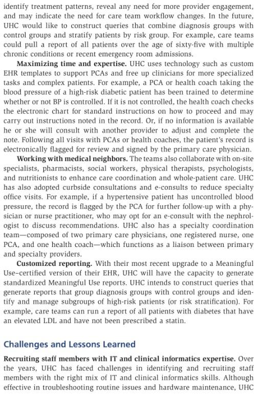 Solved CASE 2: REGISTRIES AND DISEASE MANAGEMENT IN THE PCMH | Chegg.com