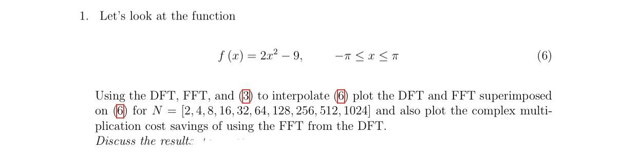 1. Let's look at the function \[ f(x)=2 x^{2}-9, | Chegg.com