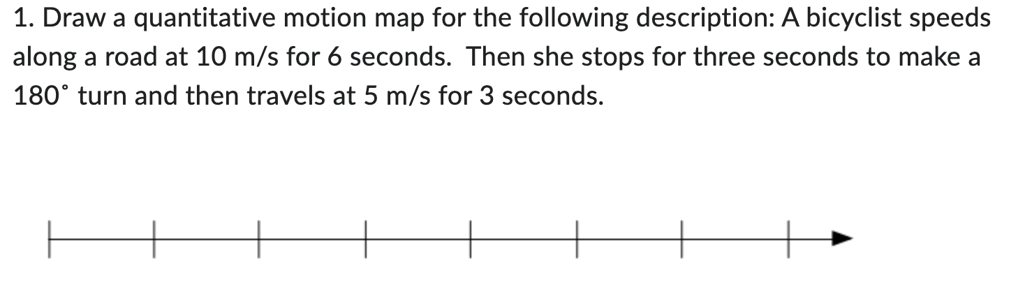 Solved 1. Draw a quantitative motion map for the following | Chegg.com