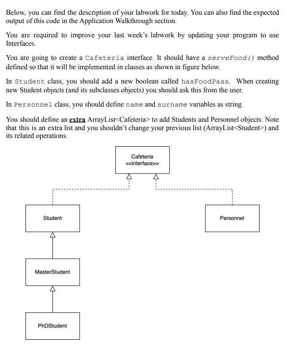 Solved Below, you can find the description of your labwork | Chegg.com