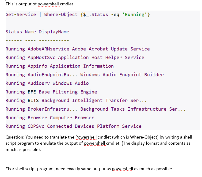 Solved #Linux Operating System #Powershell #Bash shell | Chegg.com Solved #Linux Operating System #Powershell #Bash shell | Chegg.com
