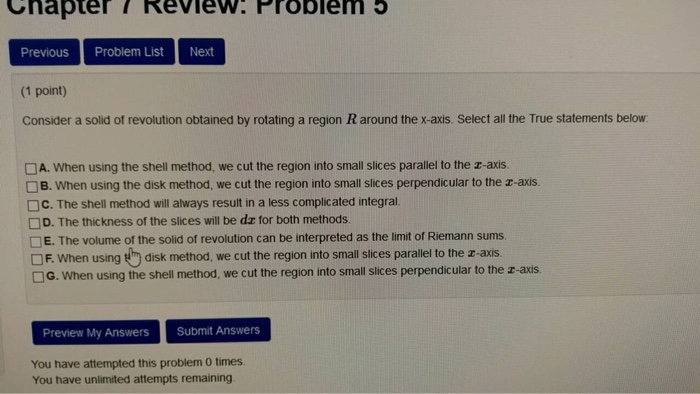 Solved Chapter7 Review. Probiem Previous Problem List Next | Chegg.com