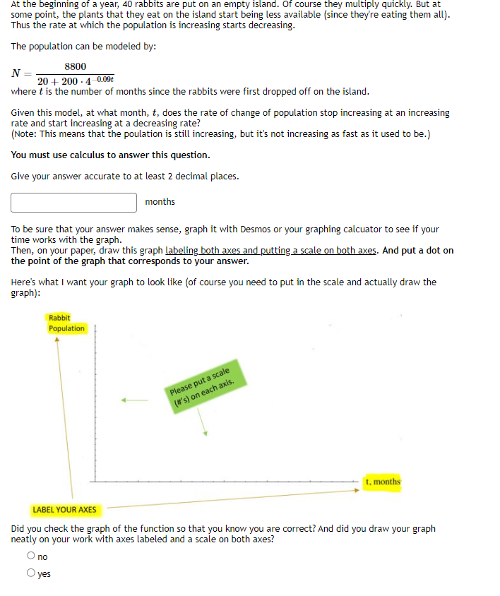 At the beginning of a year, 40 rabbits are put on an | Chegg.com