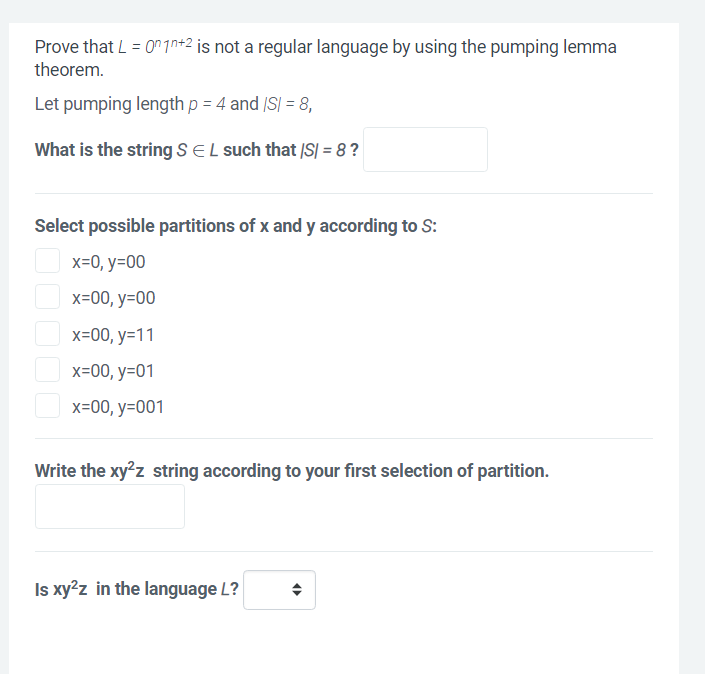 Solved Prove that L = 0n1n+2 is not a regular language by | Chegg.com