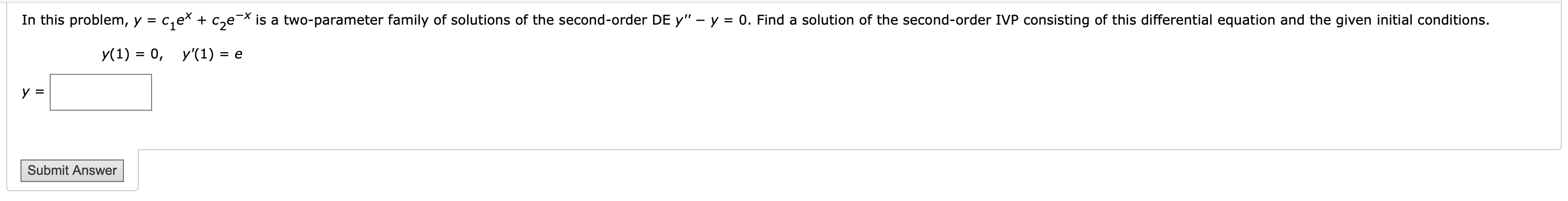 Solved In this problem, x = C1 cos(t) + C2 sin(t) is a | Chegg.com