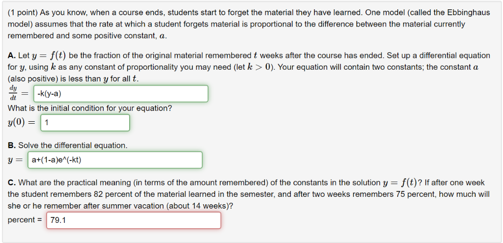 Solved (1 point) As you know, when a course ends, students | Chegg.com