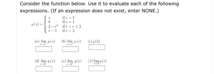 Solved Consider the function below. Use it to evaluate each | Chegg.com