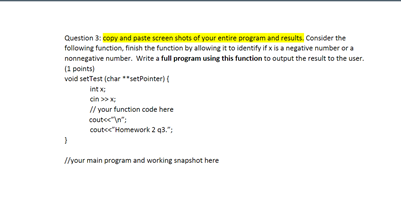 Solved Question : copy and paste screen shots of your entire | Chegg.com