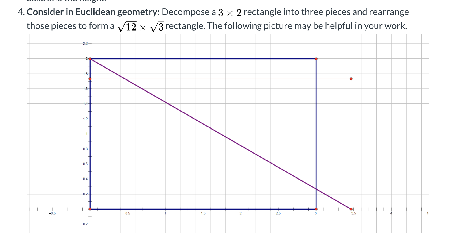 Solved 4. Consider in Euclidean geometry: Decompose a 3 x 2 | Chegg.com