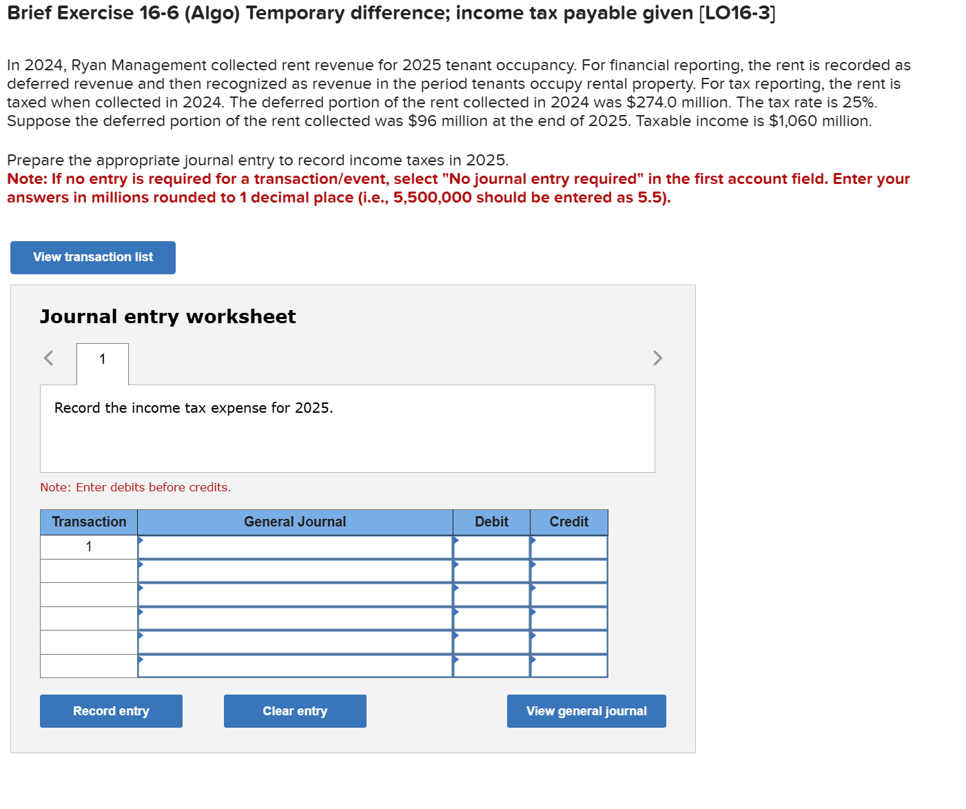 Solved Brief Exercise 16-6 (Algo) Temporary difference; | Chegg.com Solved Brief Exercise 16-6 (Algo) Temporary difference; | Chegg.com