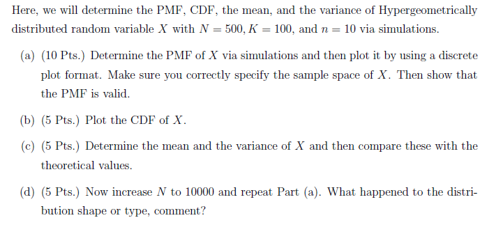 Here We Will Determine The Pmf Cdf The Mean And