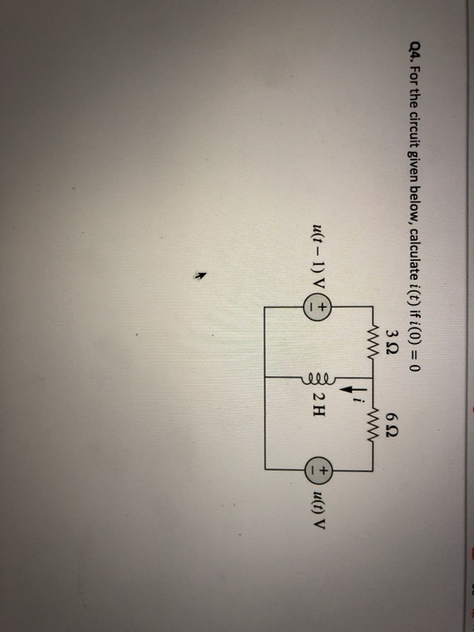 Solved Q4. For the circuit given below, calculate i(t) if | Chegg.com