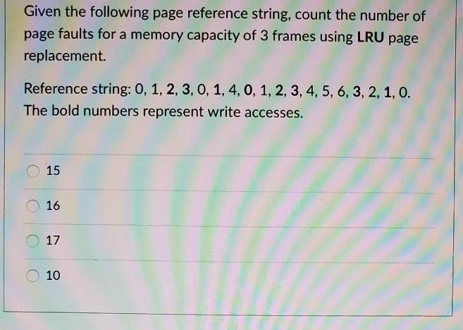 Solved Given the following page reference string, count the | Chegg.com