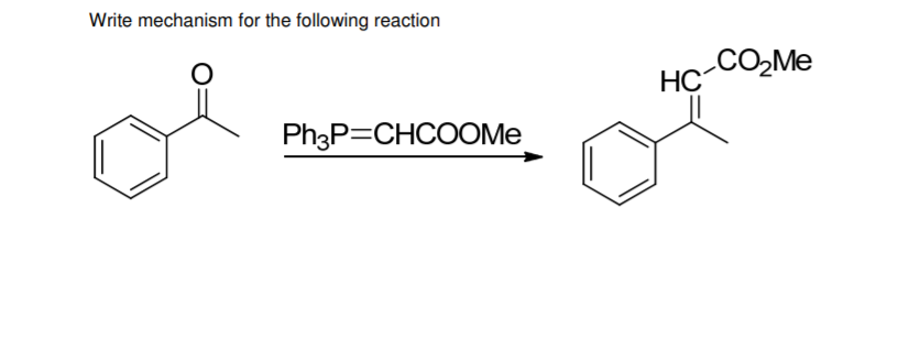 Solved Write mechanism for the following reaction CO2Me HC | Chegg.com