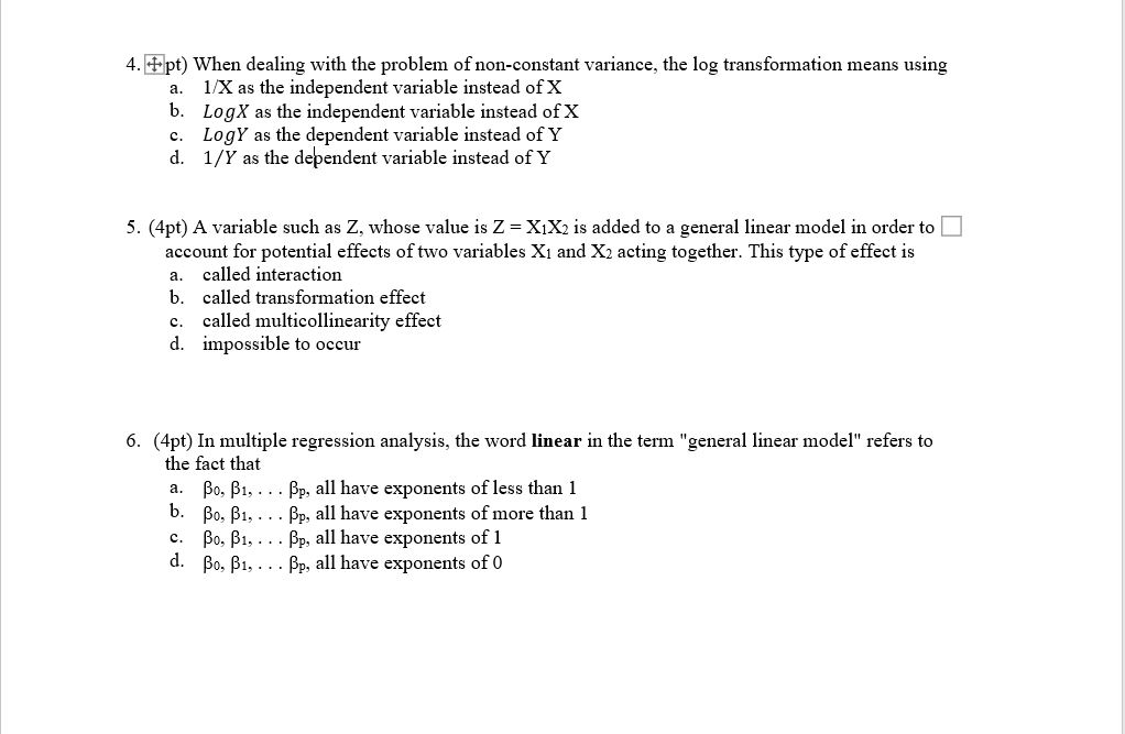 Solved 4. +pt) When dealing with the problem of non-constant | Chegg.com