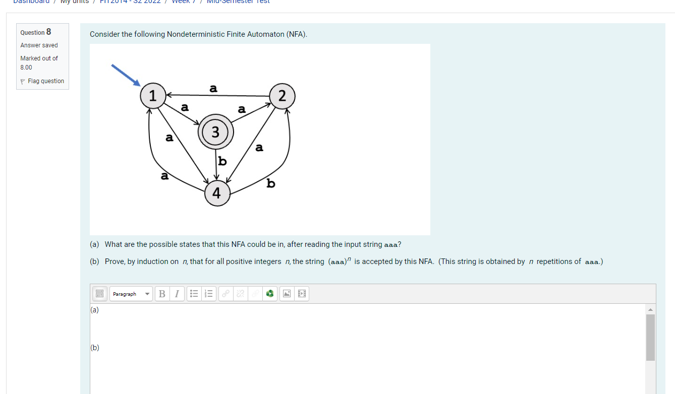 Solved Consider the following Nondeterministic Finite | Chegg.com