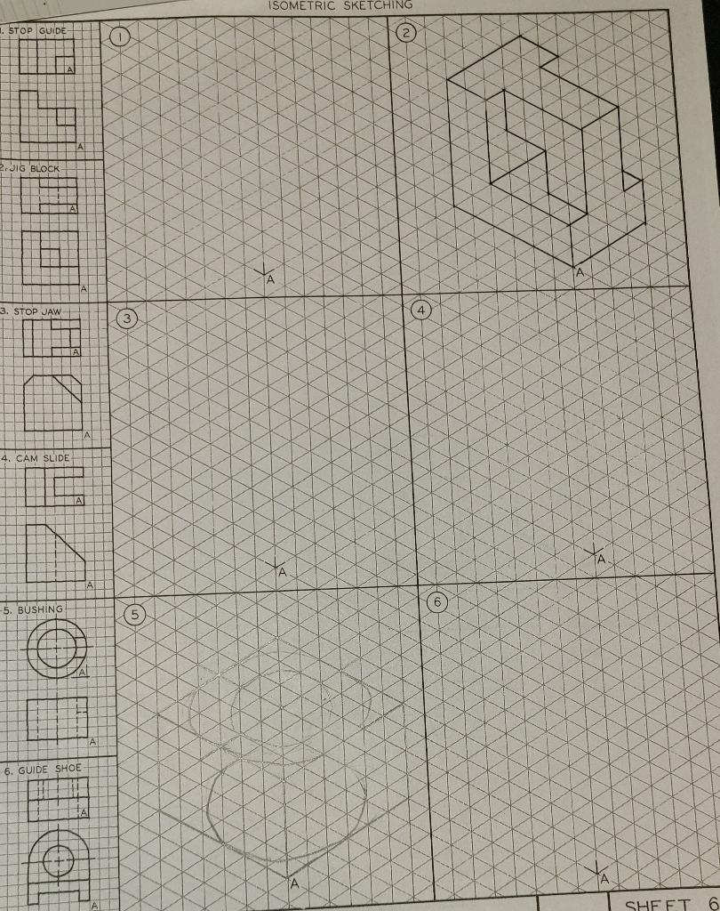 Solved ISOMETRIC DRAWING GUIDE BASE TRIP BLOCK ta EOA MUSE | Chegg.com