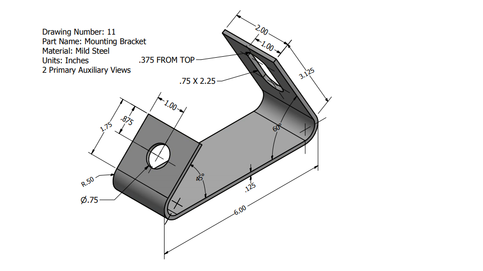 Solved Draw each part and then create Multiview drawings | Chegg.com