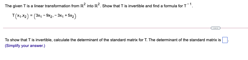 Solved The given Tis a linear transformation from R2 into | Chegg.com