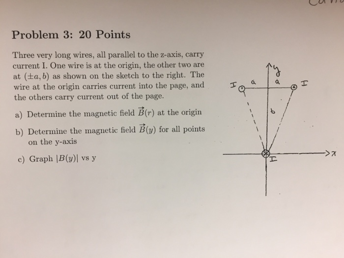 Solved Three very long wires, all parallel to the z-axis, | Chegg.com