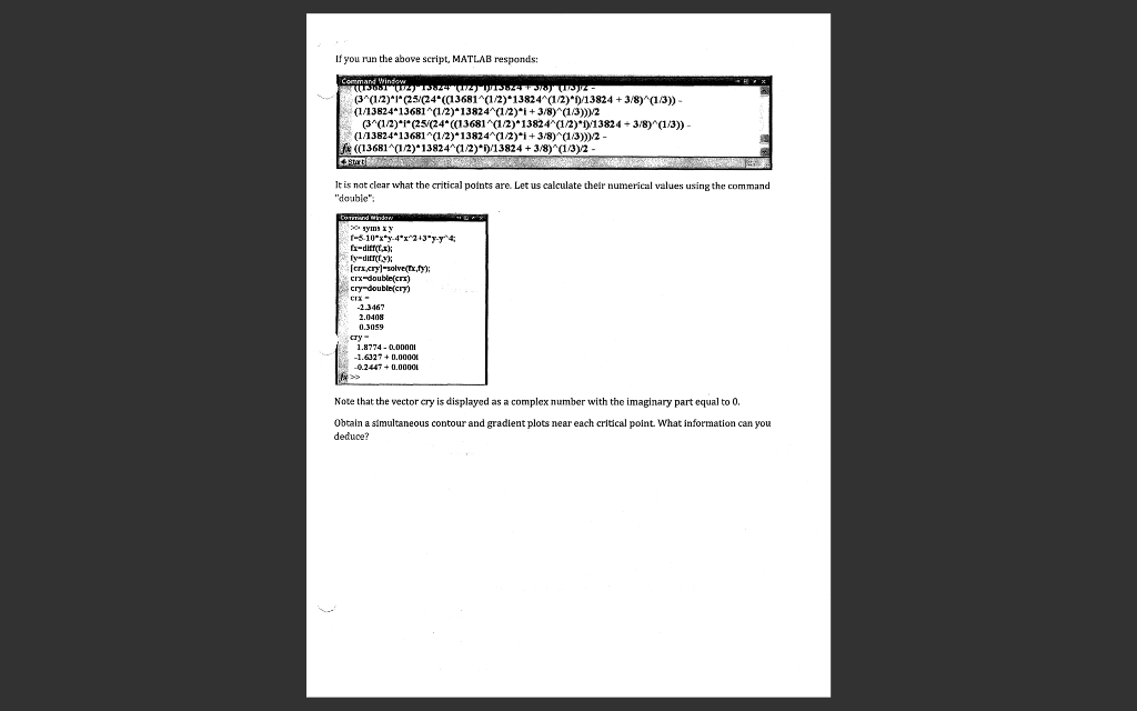 Solved MATH 280 MATLAB Assignments #5: Gradients रecall the | Chegg.com