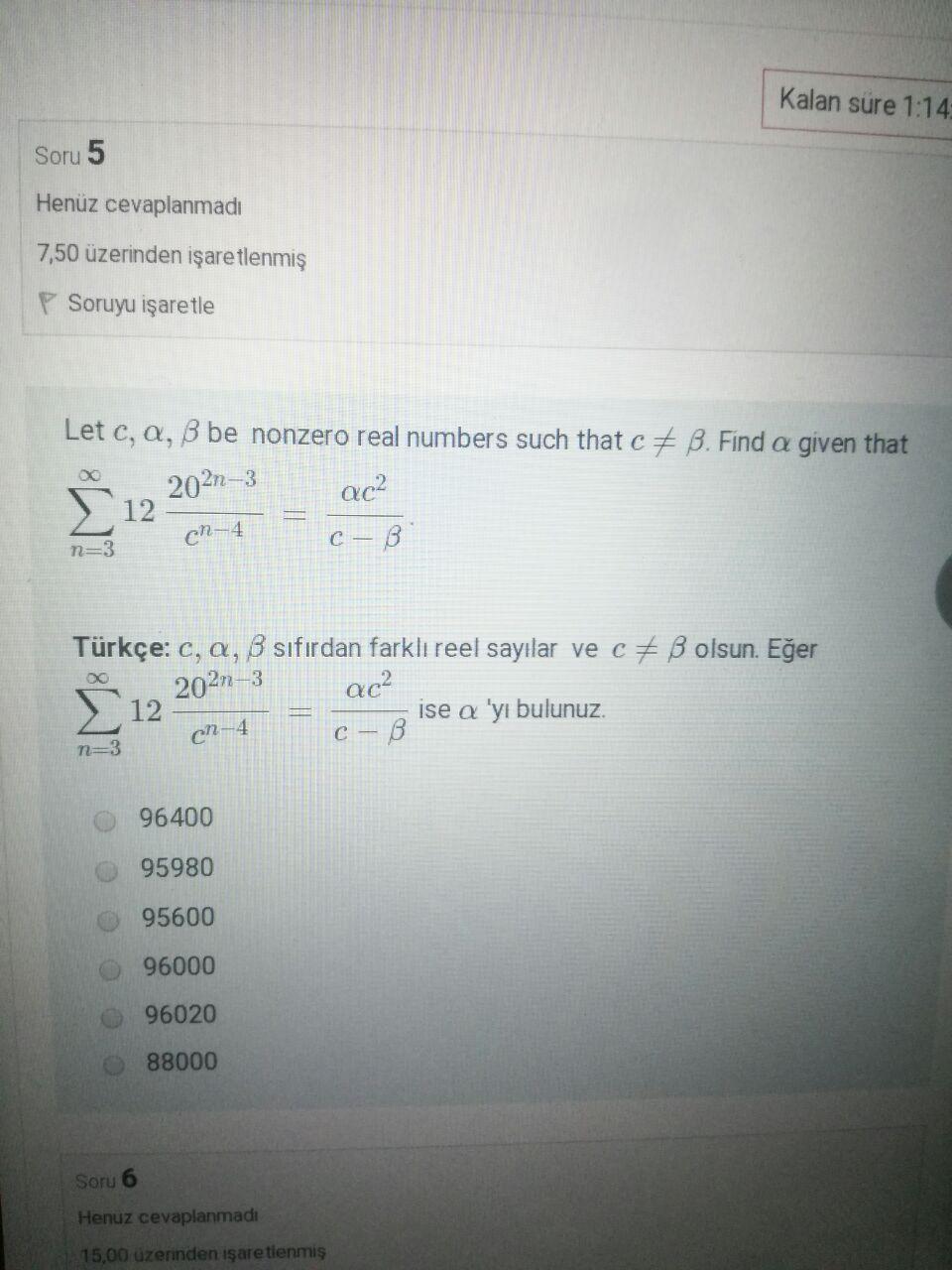 Solved Kalan sure 1:14 Soru 5 Henüz cevaplanmadı 7,50 | Chegg.com Solved Kalan sure 1:14 Soru 5 Henüz cevaplanmadı 7,50 | Chegg.com