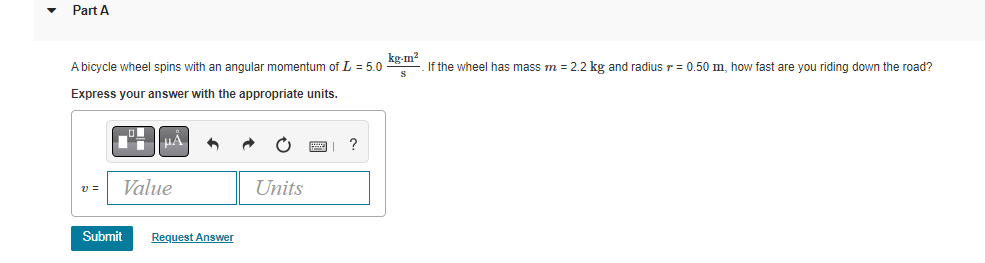 Solved A bicycle wheel spins with an angular momentum of | Chegg.com