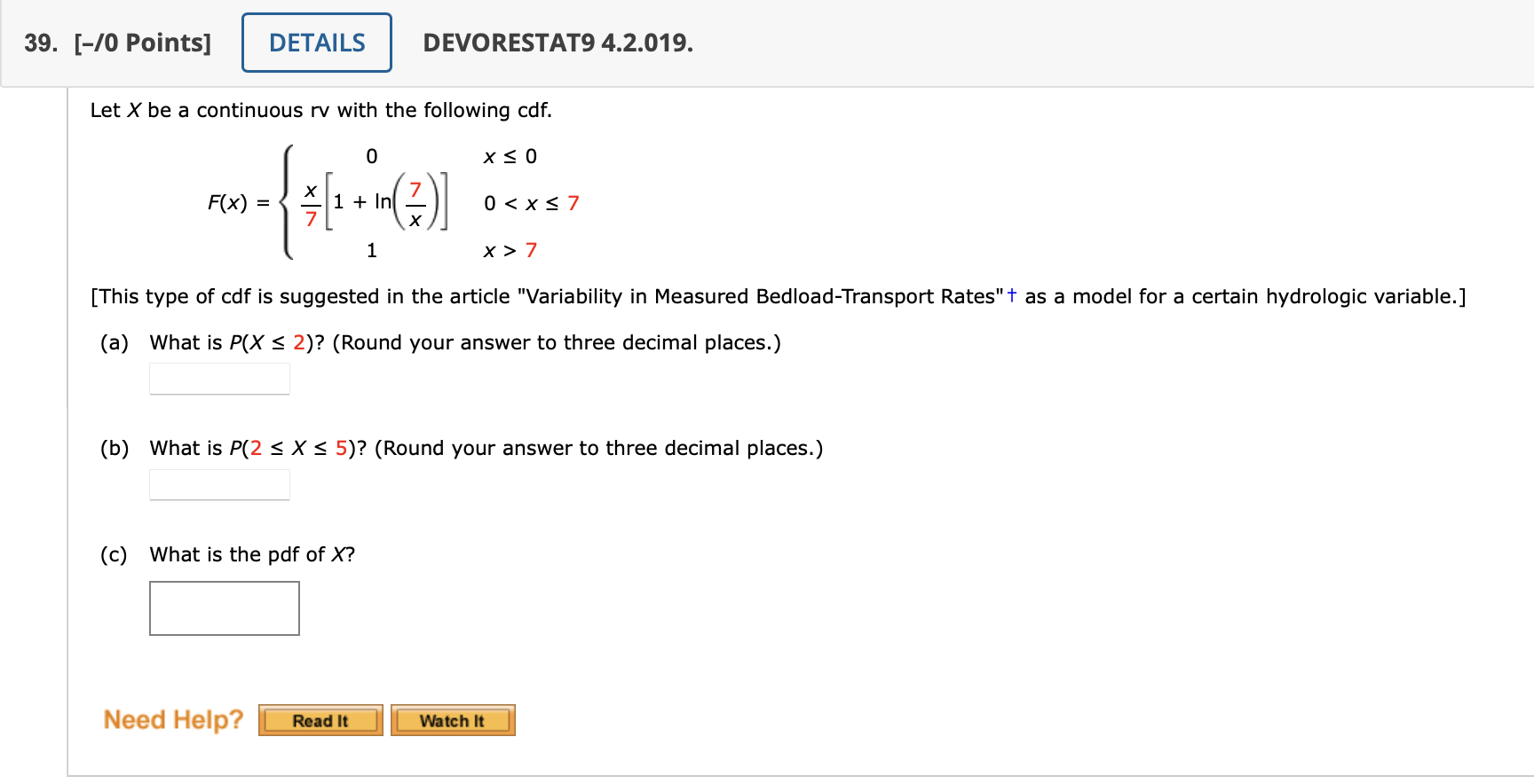 Solved Let X be a continuous rv with the following cdf. | Chegg.com