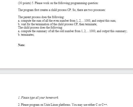 Solved (30 points) 5 . Please work on the following | Chegg.com Solved (30 points) 5 . Please work on the following | Chegg.com