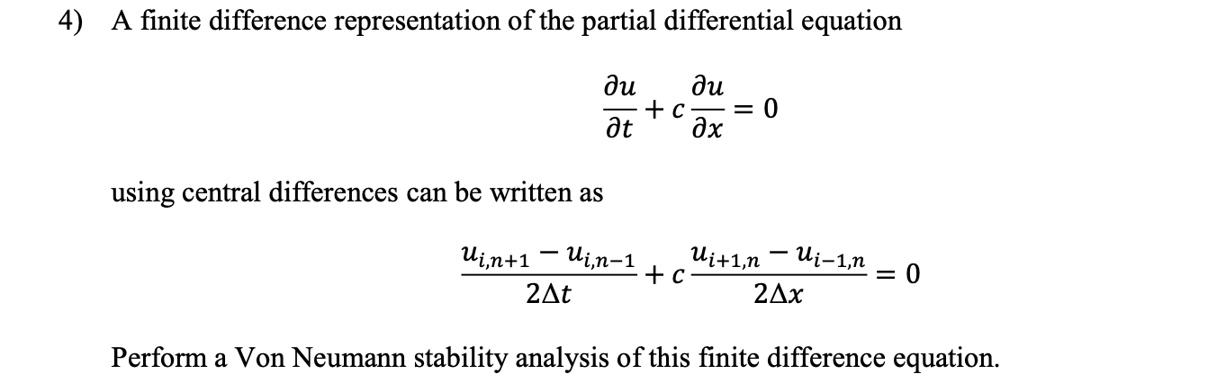Solved A finite difference representation of the partial | Chegg.com