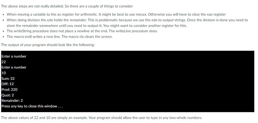 Solved Code in Asembly Language, and provide comments for | Chegg.com