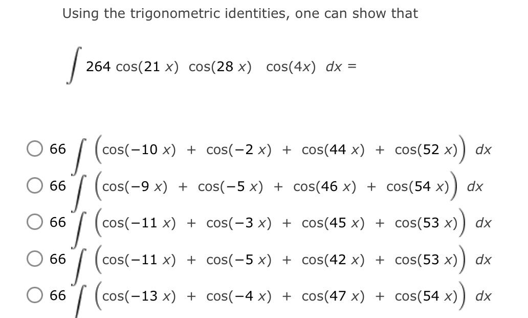 Solved Using the trigonometric identities, one can show that | Chegg.com