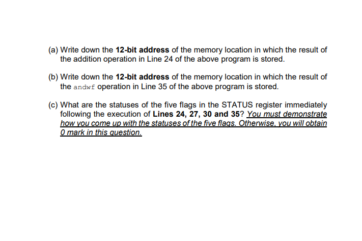Question 3 (18 marks) Use the program below to answer | Chegg.com